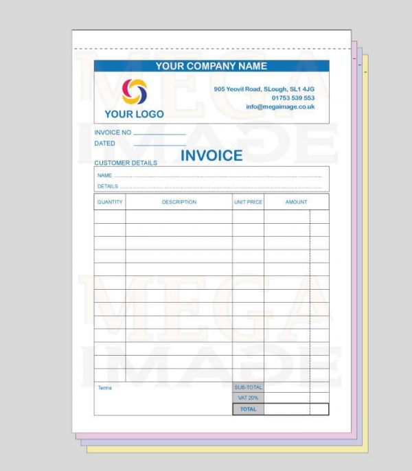 A5 Size NCR - Printed Invoice Books