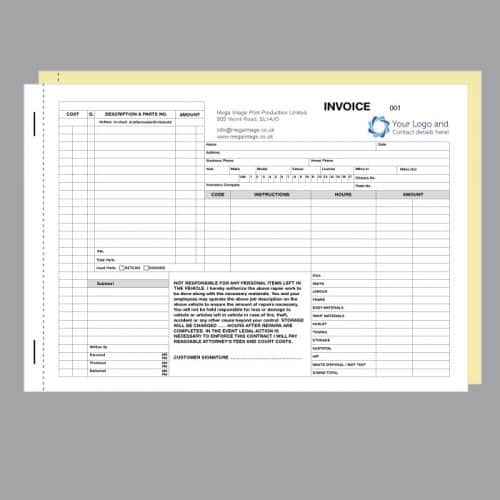 Bakery Cake Order Receipt A5 - Printed invoice books