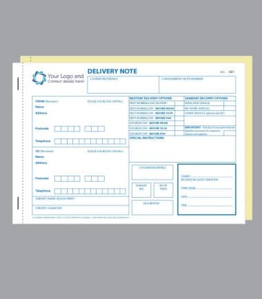 Personalised Delivery Note Book | PrintedInvoiceBooks