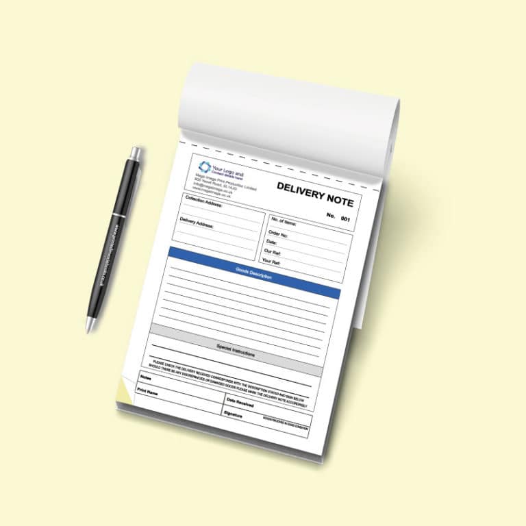 Personalised Delivery Note Book | PrintedInvoiceBooks
