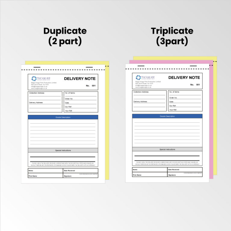 Personalised Delivery Note Book | PrintedInvoiceBooks