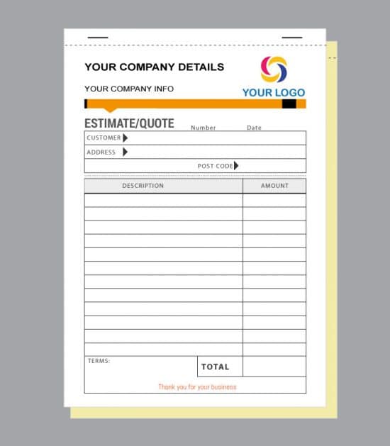 A4 Size NCR | A4 Invoice Books | A4 Receipt Books