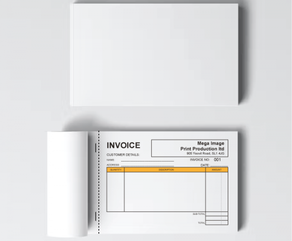 Personalised NCR Invoice Pads / Books - Printedinvoicebooks