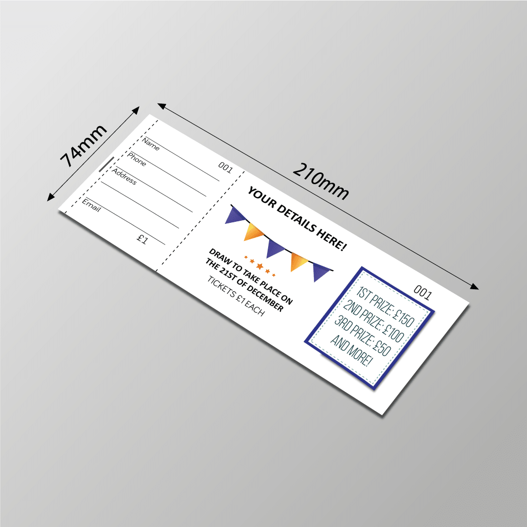 Personalised Raffle Tickets - Printed invoice books