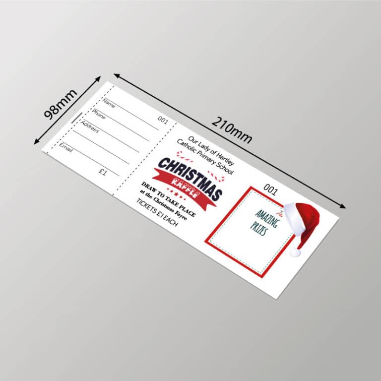 Personalised Raffle Tickets Printing, In Full Colour
