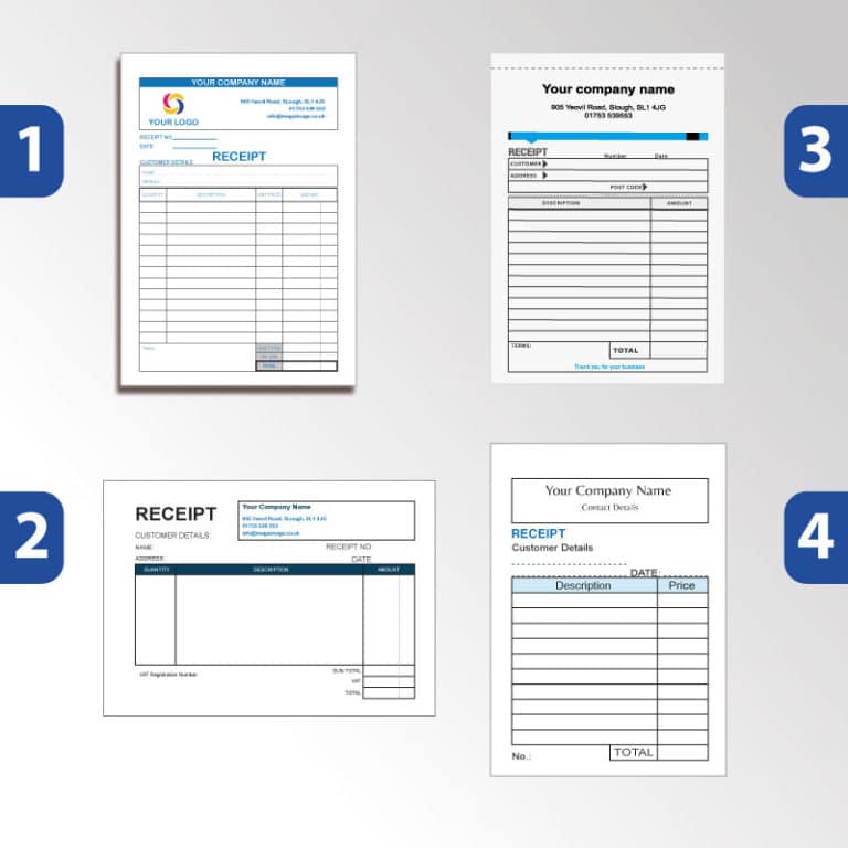Personalised Receipt Book | NCR Duplicate Receipt Book